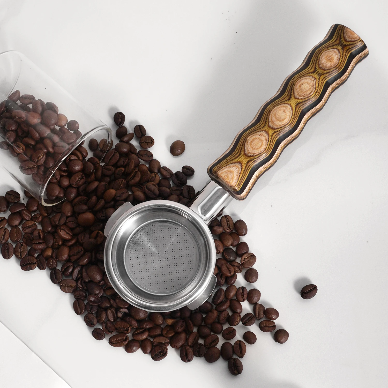Customizable Wood Coffee Portafilter Handles - Sustainable & Stylish