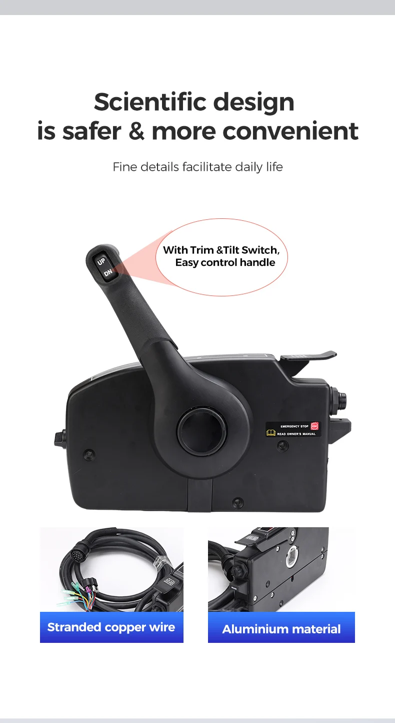 New 881170a13 Side Mount Boat Remote Control Box With 14pin Wire ...