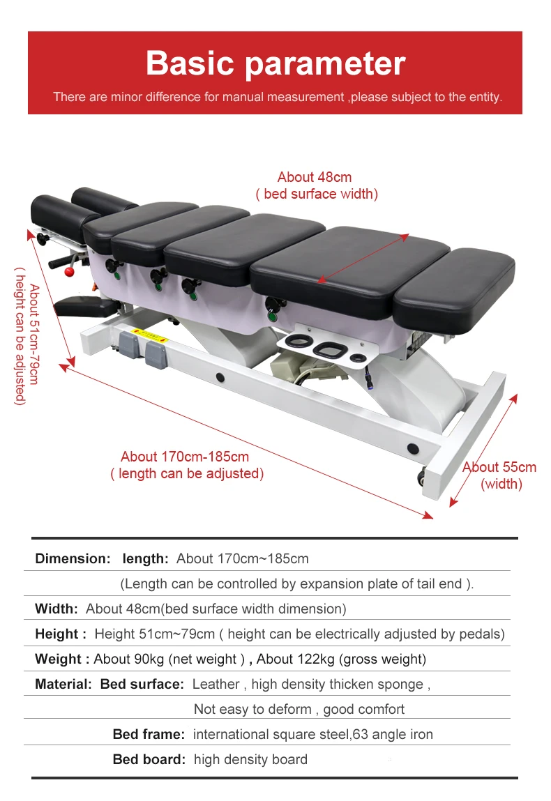 Automatic Five-section Air-pump Chiropractic Massage Table Spa Bed ...