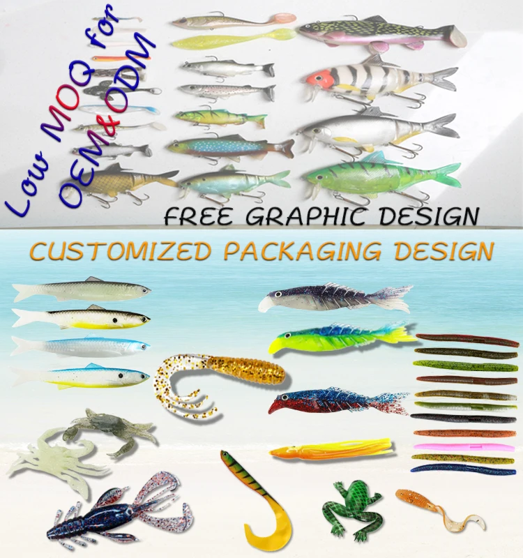 Newbility Weihai 6cm 1.6g Soft Plastic Lure Slow Pitch Jig Head Soft Worm Bait Lures - Buy Soft ...