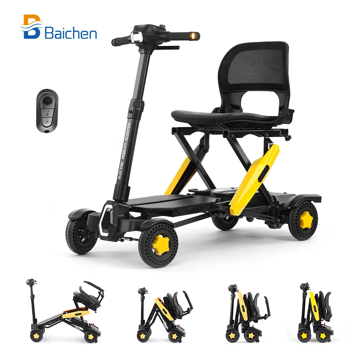 Lightweight Folding All Terrain Outdoor Scooter Disabled Remote Control ...