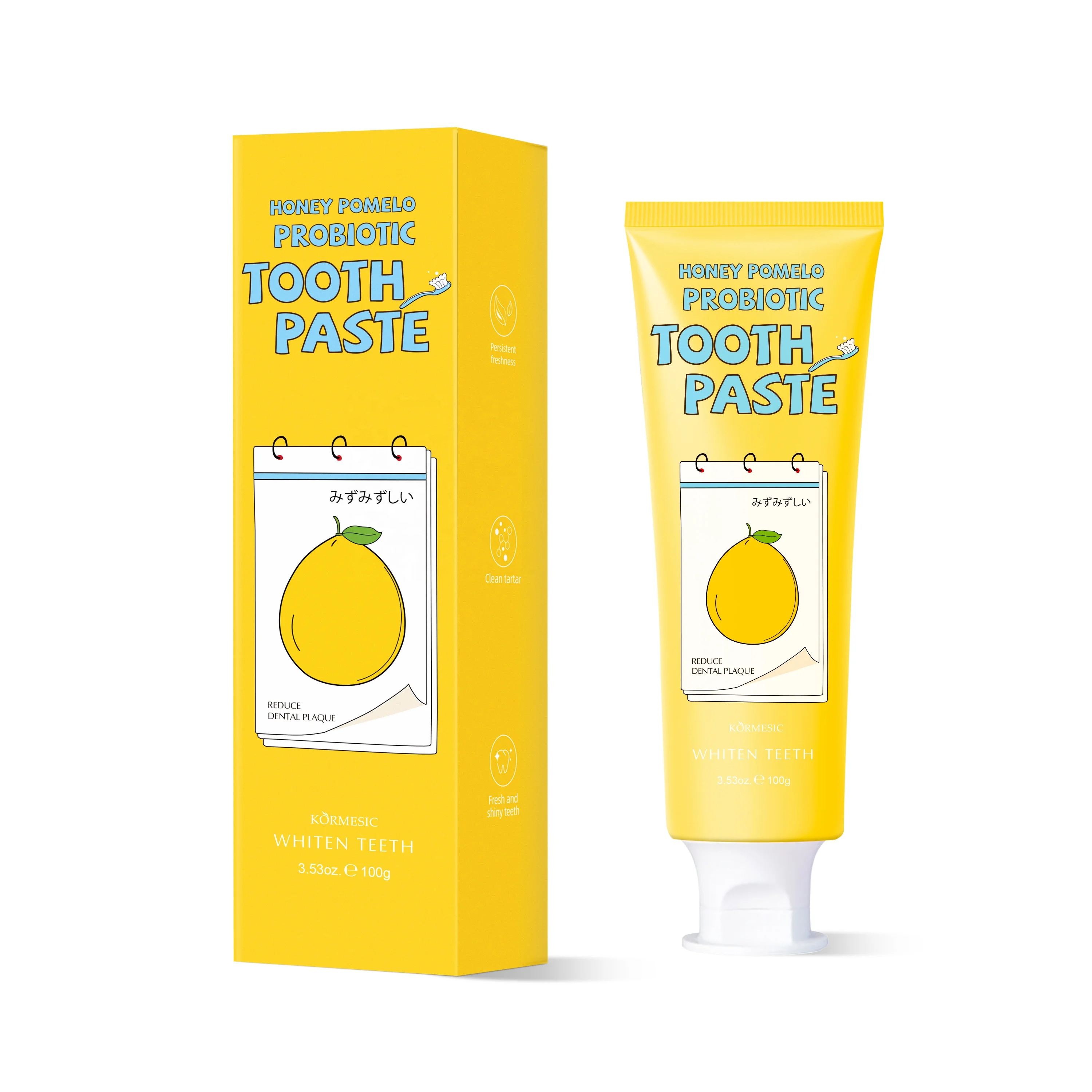 KORMESIC Natural Bamboo Whitening Toothpaste with Probiotics