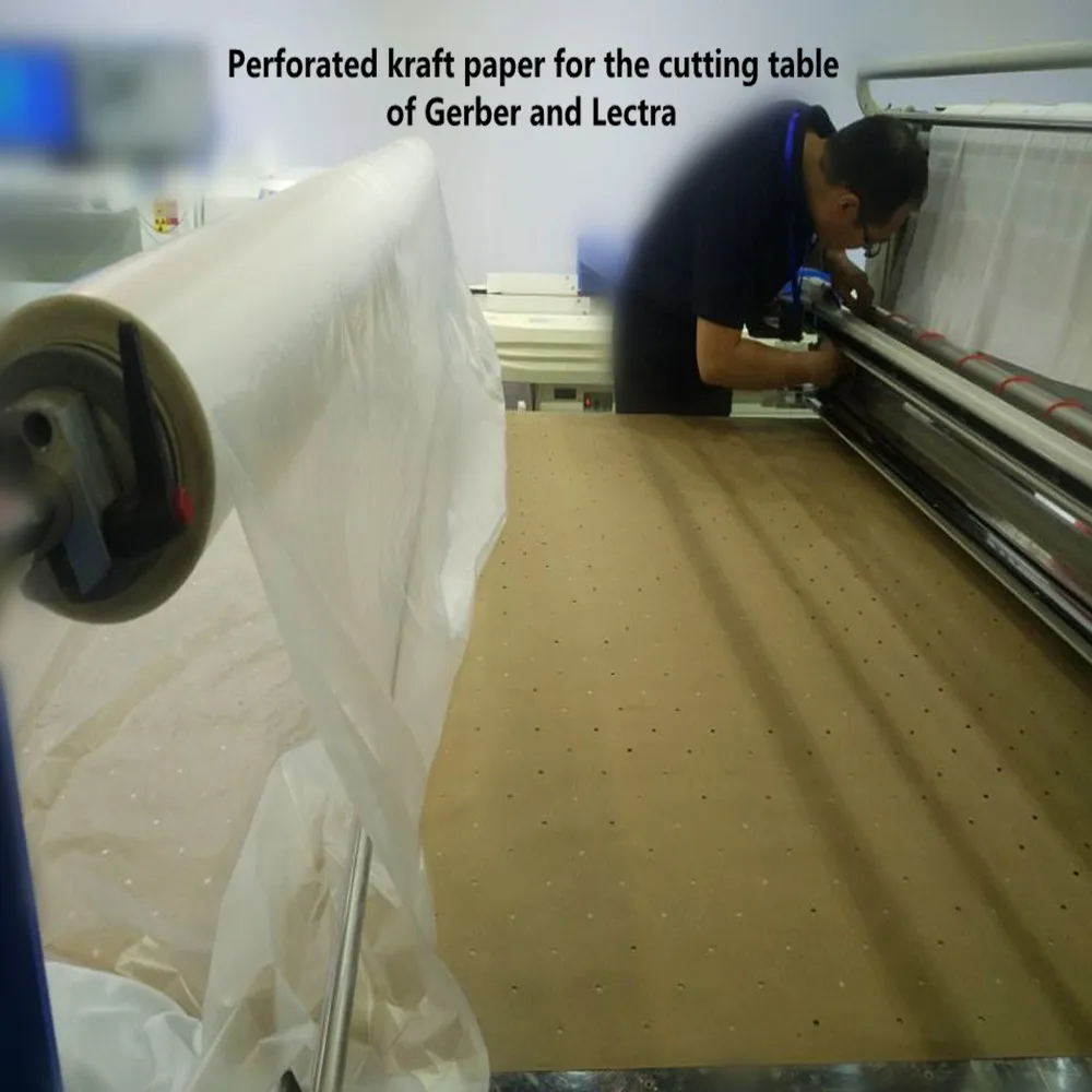 Custom Bullmer Brown Round Holes Perforated Kraft Paper Underlay Paper ...