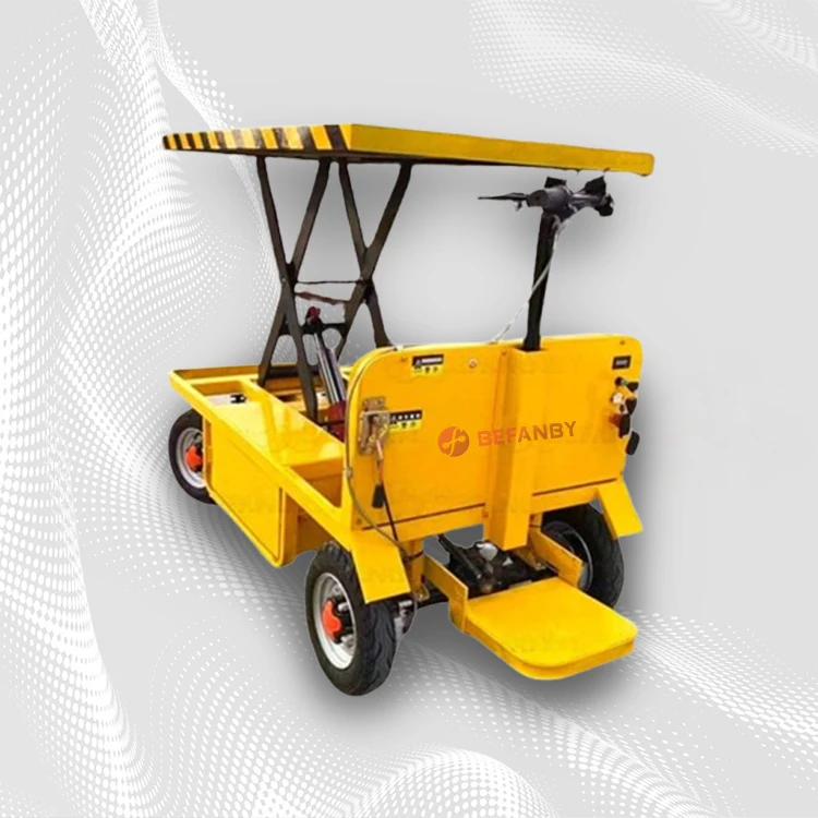 Lifting battery operated transport cart warehouse electric trolleys ...