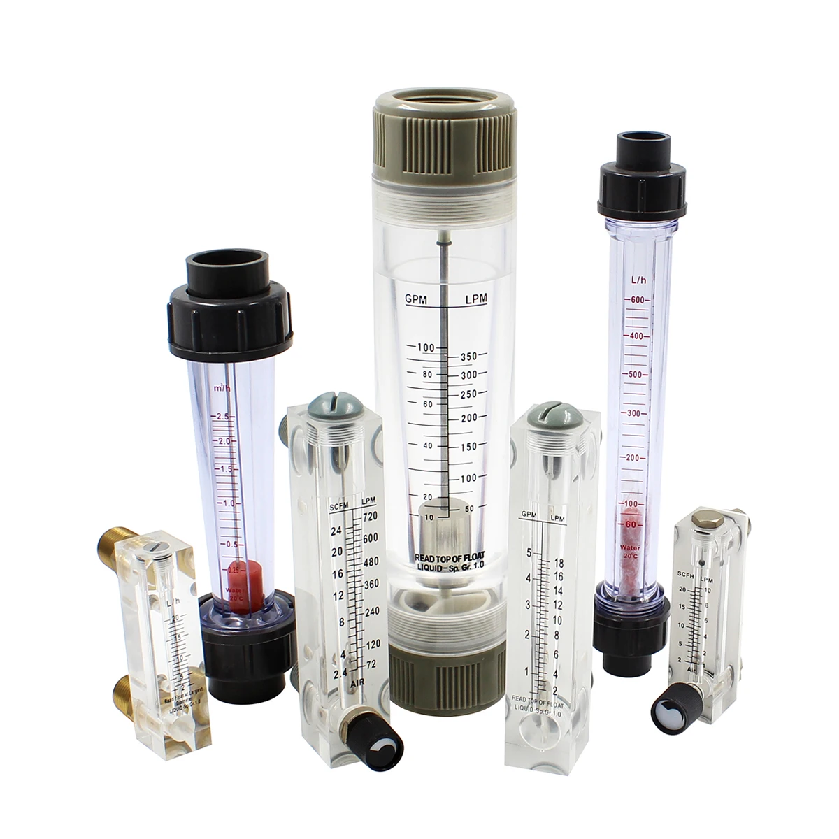 1-10L/min Rota Flowmeter Air Glass Rotameter with Adjustable Valve ...