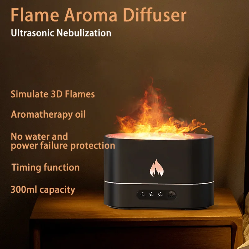Fire Flame Humidifier - Aromatherapy Electric Diffuser