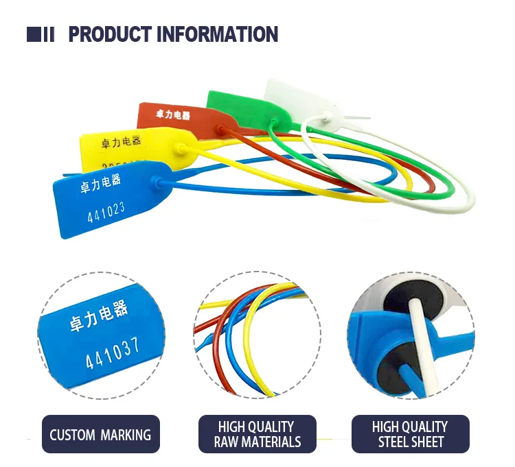 Manufacturer 300mm Tensioned Printable Logo Security Plastic Seal For ...