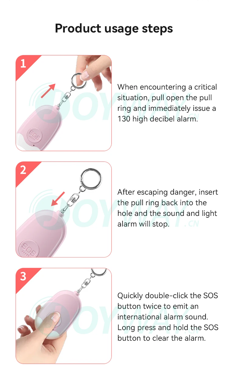 Alibaba.com: 130dB female dangerous electric self defense alarm ...