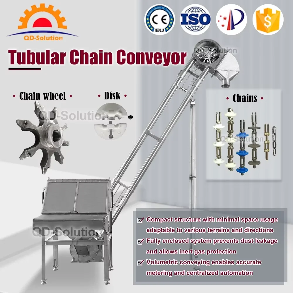 SDCAD Tubular Chain Drag Conveyor for Efficient Powder Conveying