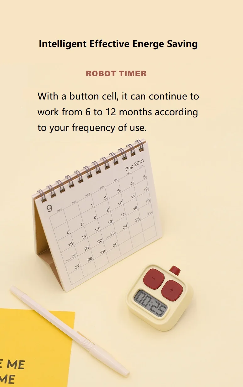 Robot Shape Kids Magnetic Countdown Sports Kitchen Games Pomodoro Study ...