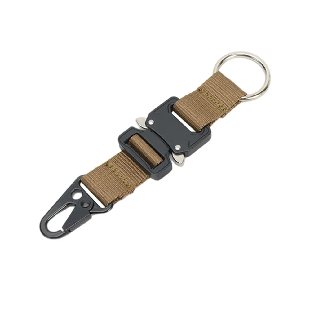 Outdoor Molle Tactical Cobra Buckle Nylon Webbing Lanyard Key Chain ...