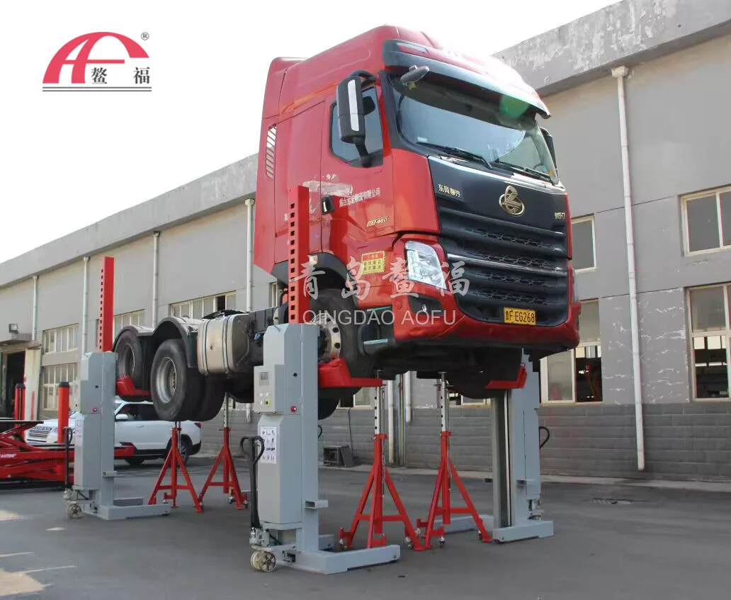 4 Columns Heavy Duty Hydraulic Truck Four Post Lift/mobile Column Lift ...