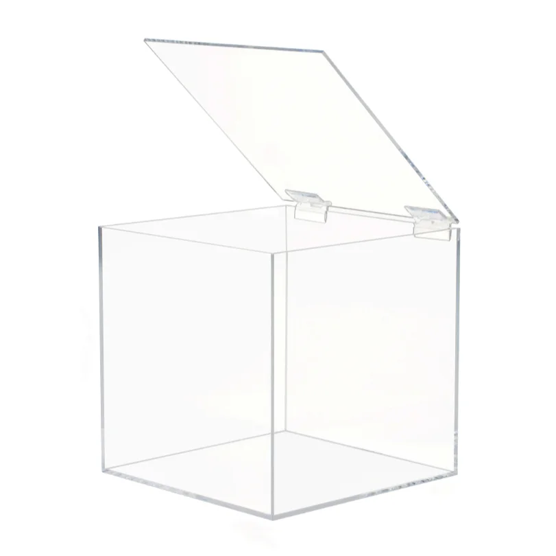 Custom Size Clear Acrylic Display Box with Hinged Lid