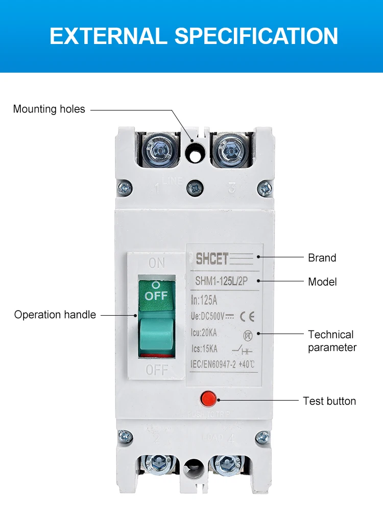 Oem Odm Solar Pv 3p Mccb Dc 1000v 1500v 150 Amp 250amp 800a 1000 Amp ...