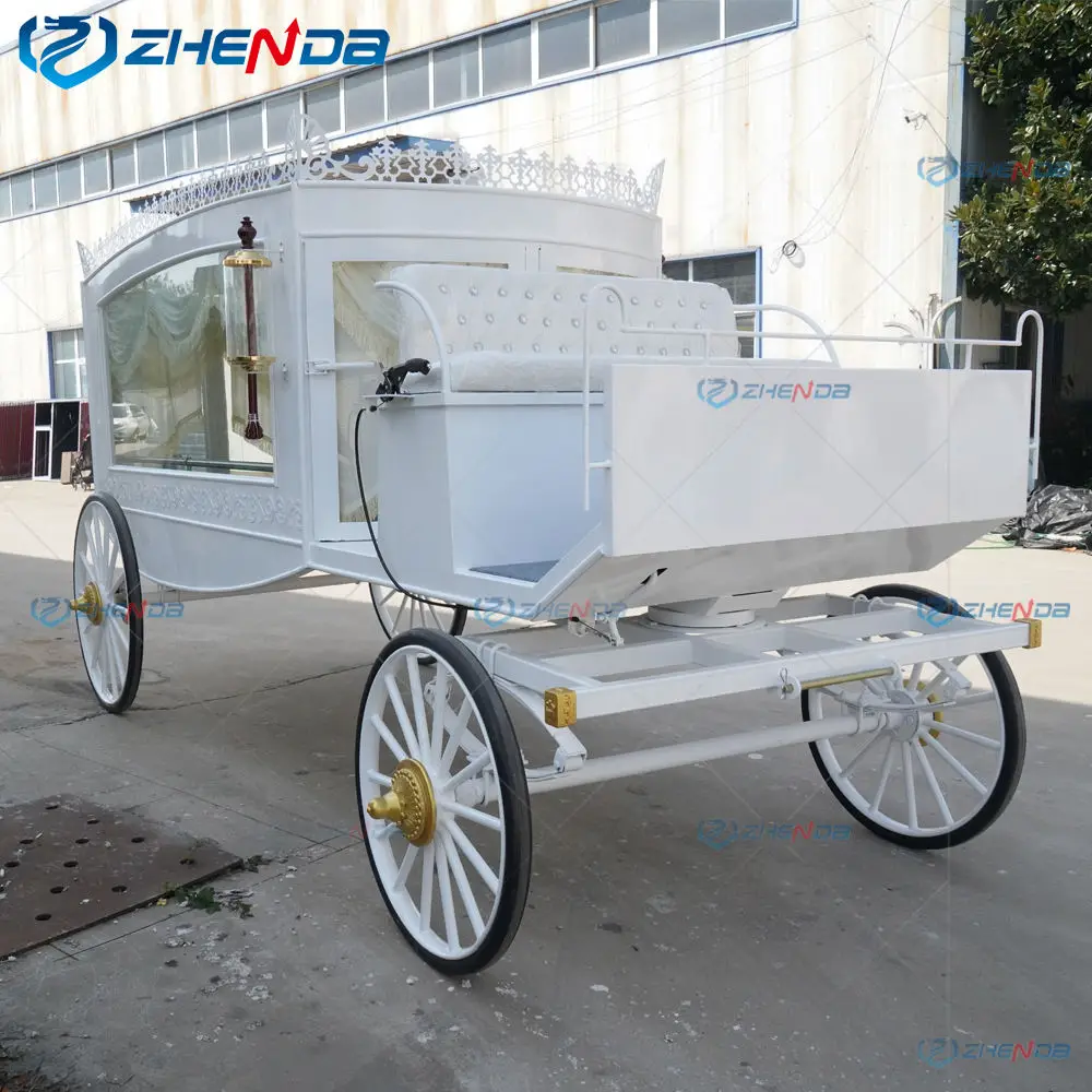 White Hearse - Elegant Funeral Carriage with Customization