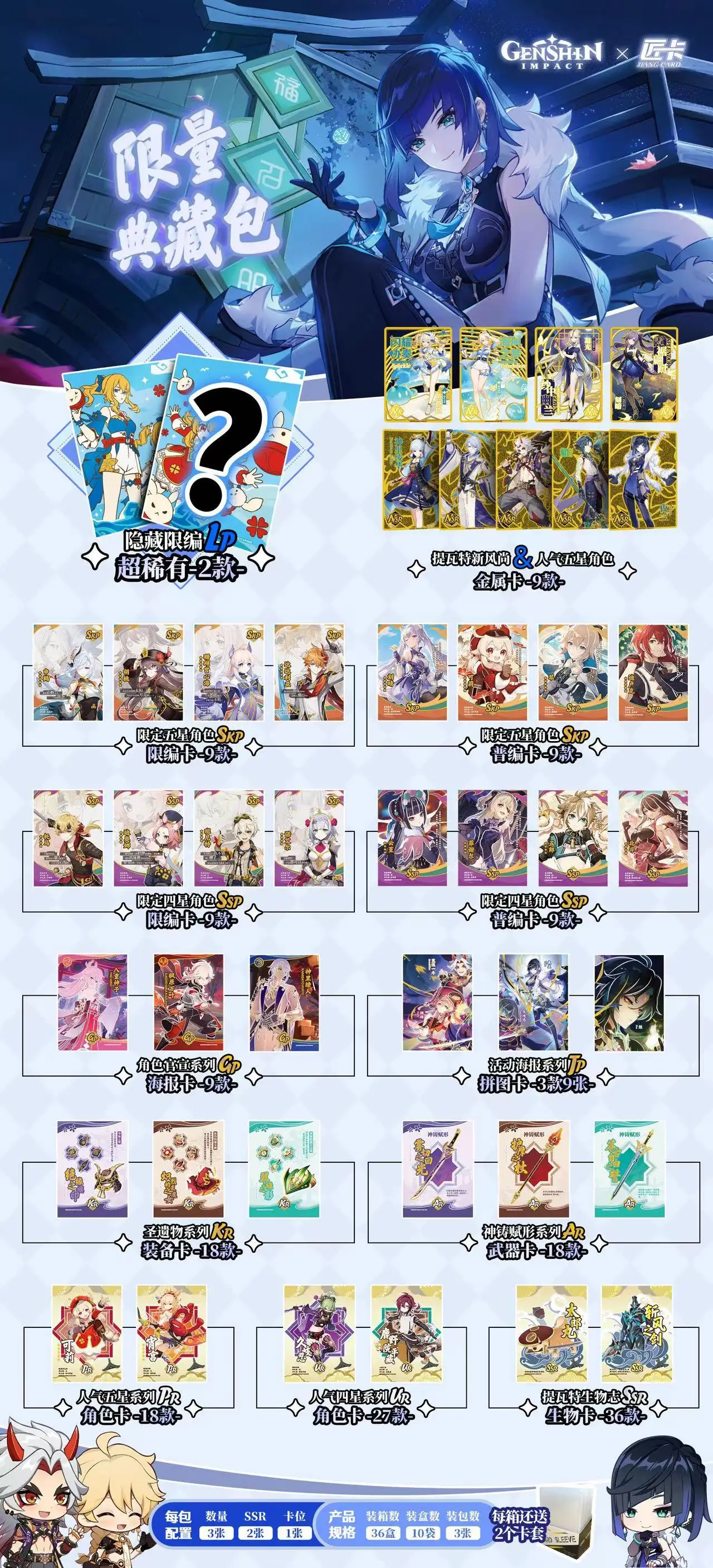 Genshin Impact Collection Cards Game Letters Cards Table Board Toys For ...