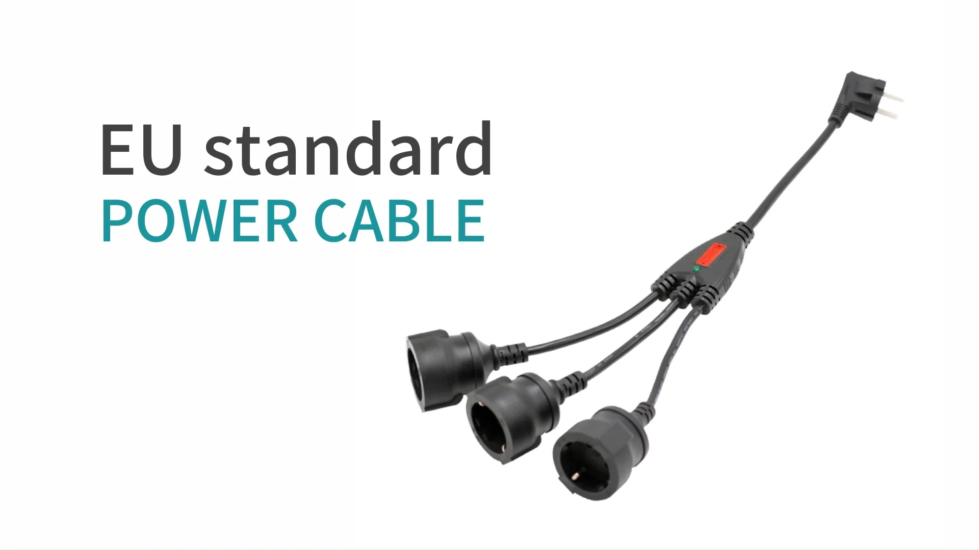 European Standard Power Supply Cord With 15a Fuse 1 Split To 3 Eu ...