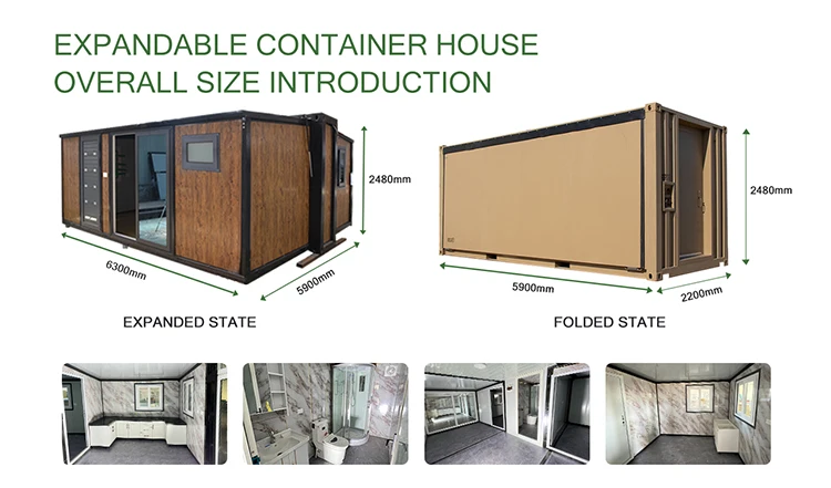 Prefab House Best Steel Structure Expandable Containers House 20 ft 40 ft 2 Bedrooms Luxury ...