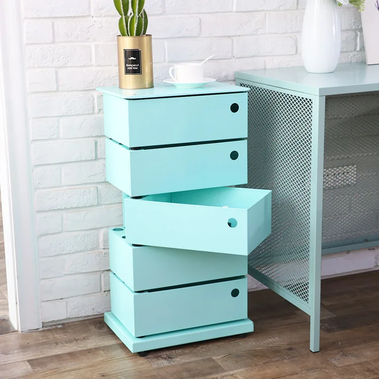 Large 5-bin Storage Tower Drawer Storage Tower Rotary Drawer File ...