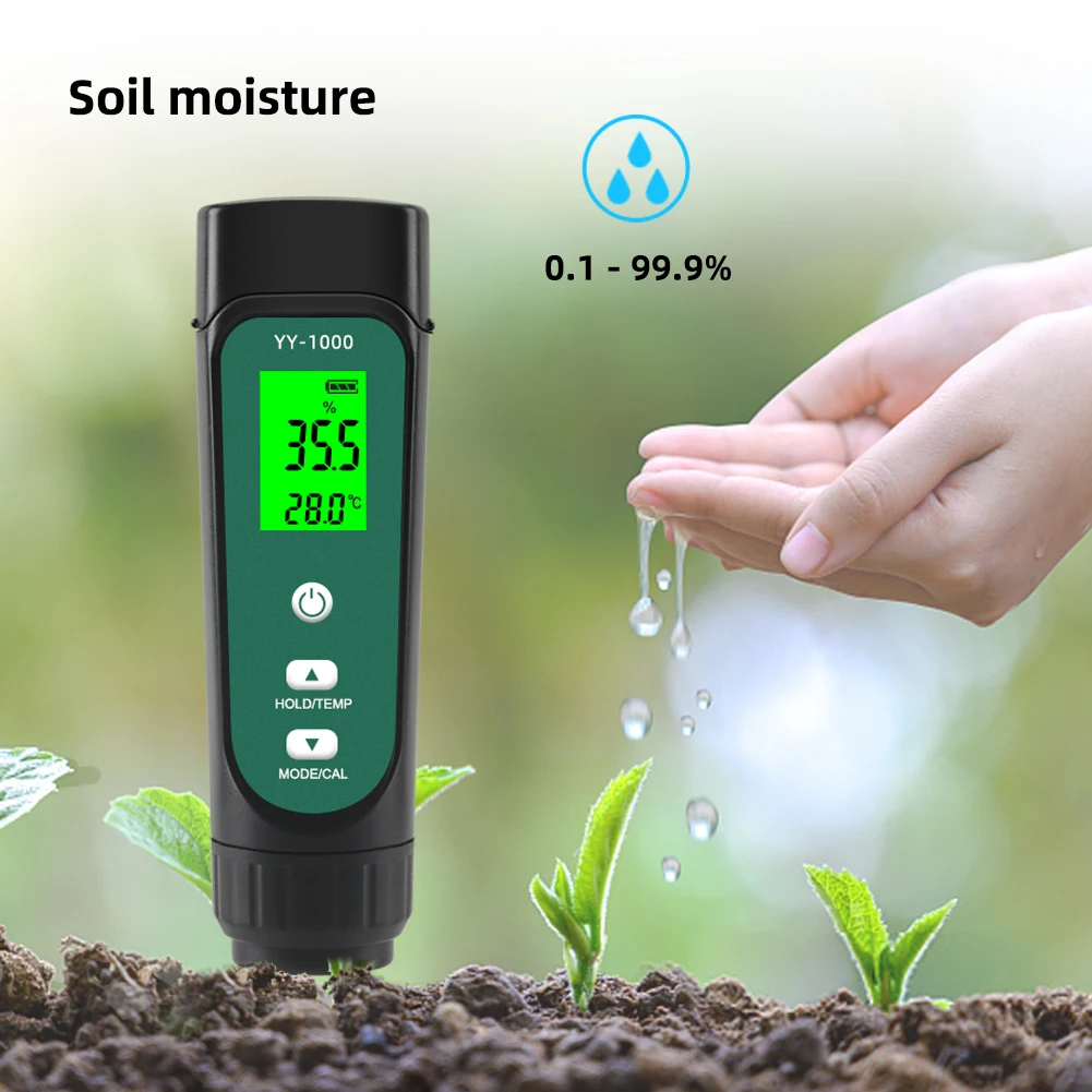 Yy-1000 3 In 1 Soil Ec Temperature Meter Moisture Tester Potted ...