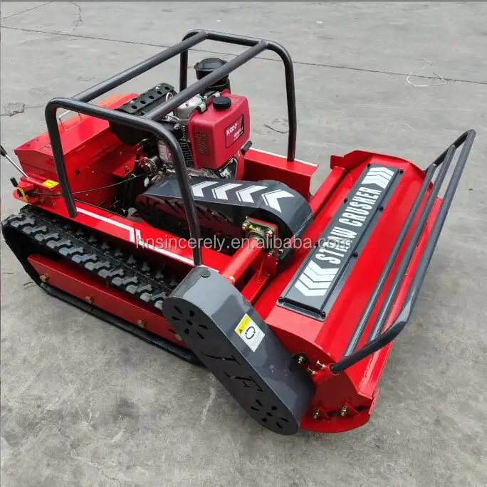 2025 Model Diesel Remote Control Field Mower Shredder Orchard Tracked ...