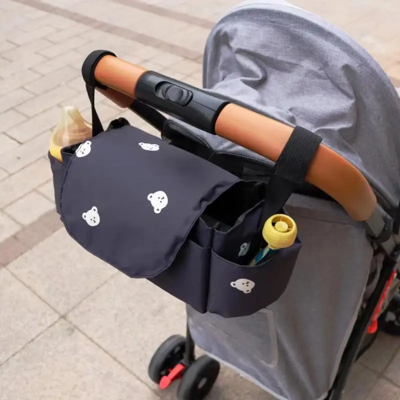 Universal Baby Stroller Storage Bag with Cup Holder