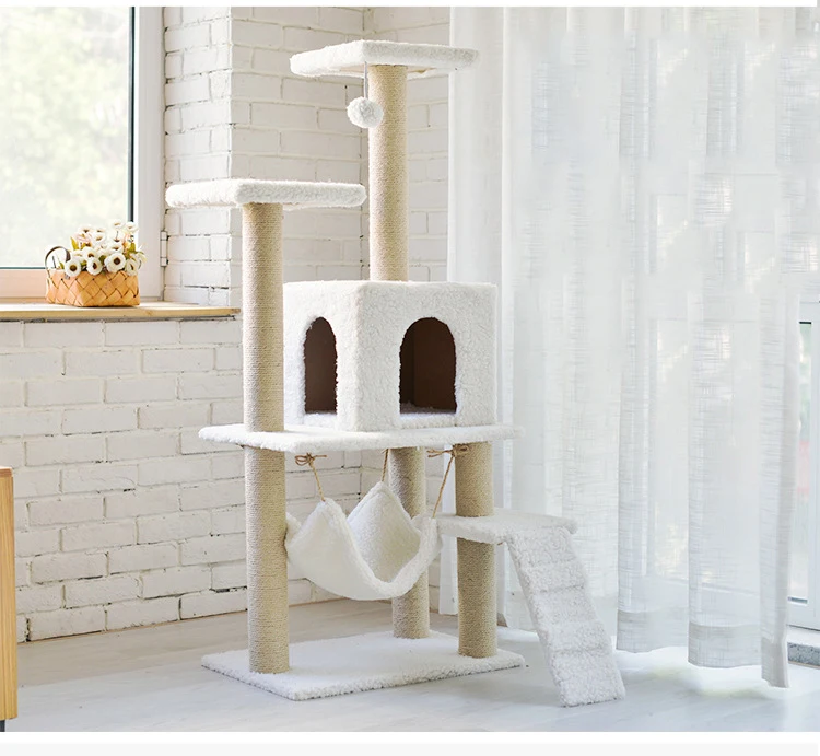 Twin Column Poplar Cat Tree Common - Buy Twin Column Cat Tree,Cat Tree ...