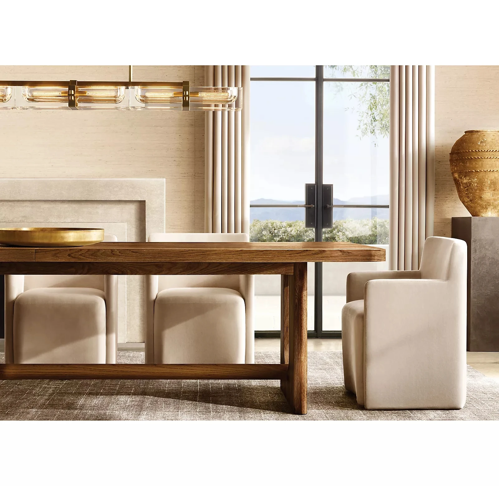 Wooden Long Dining Table - Adjustable, Stylish, and Durable