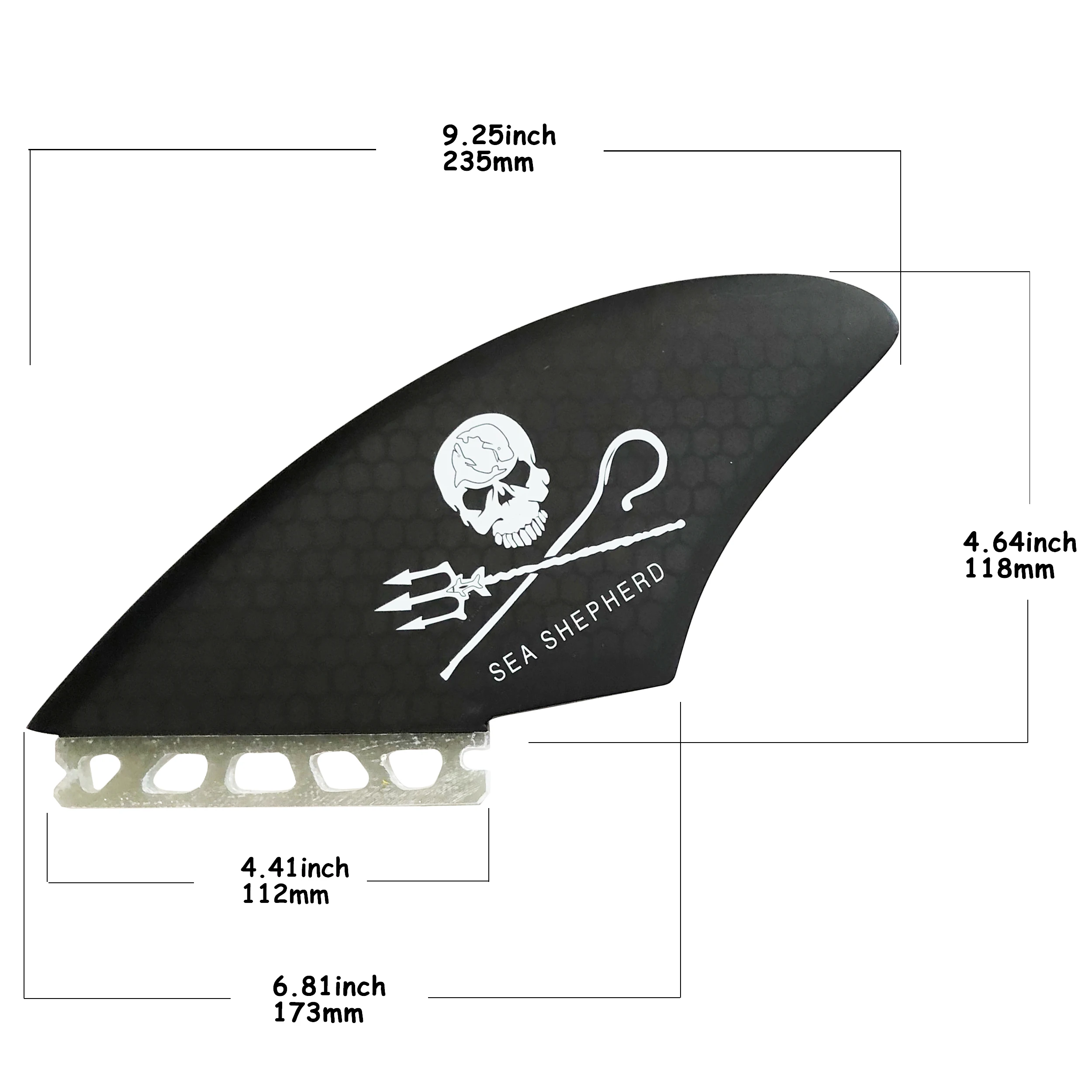 Surfboard Twin Keel Fins (2 Fins) With Fin Bag,Screws,Wax Comb And Fin ...