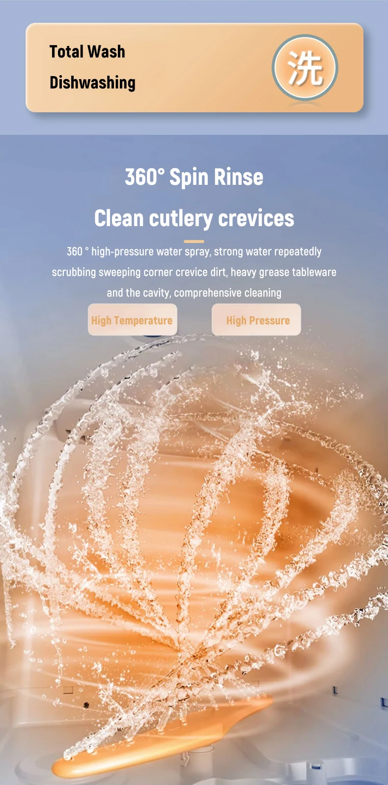 Compact Automatic Electric Kitchen - Stainless Steel Dishwasher