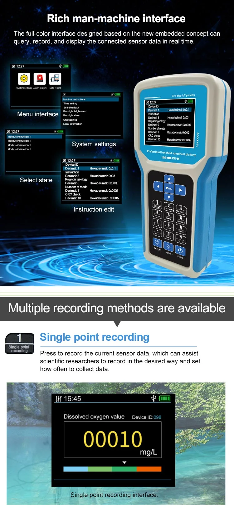 Portable Water Dissolved Oxygen Sensor - Hybono DO Meter