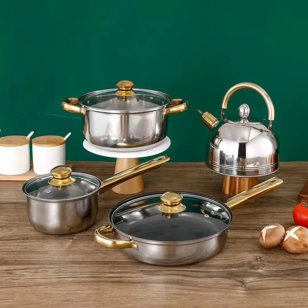 12pcs Stainless Steel Cooking Pot And Pan Set Stainless Steel Cookware ...