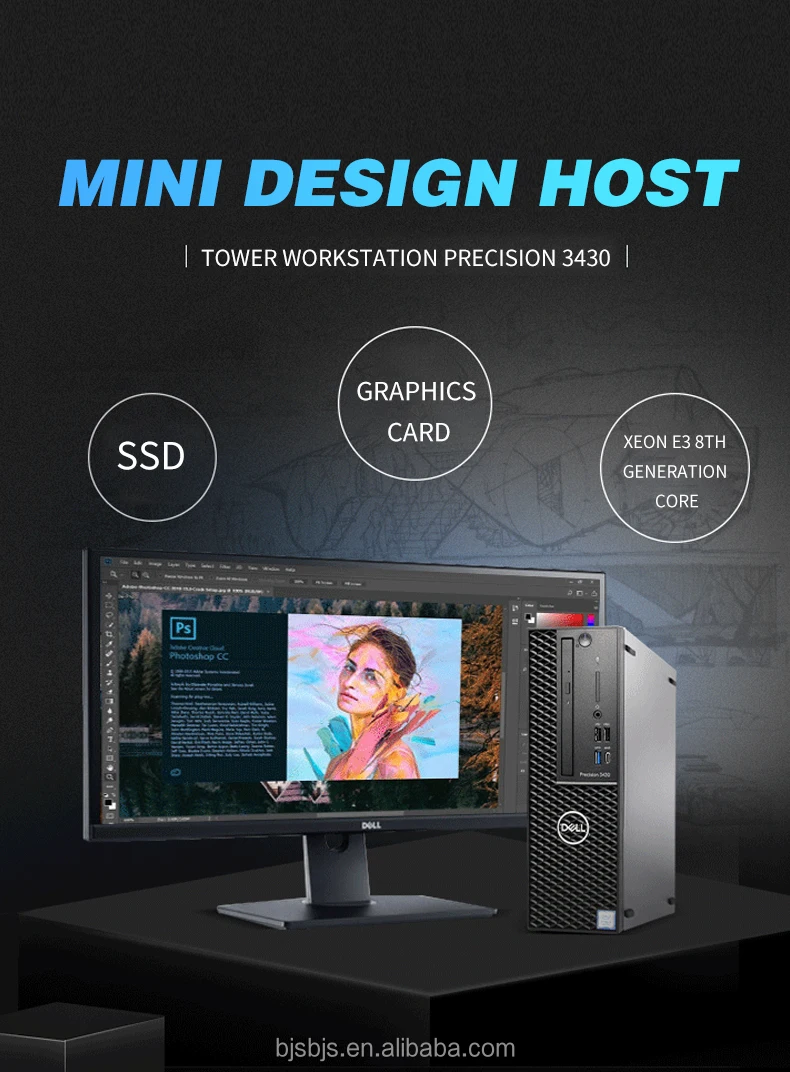Dells Precision T3430 Small Form Workstation,Intel Core I3-8100,8gb Ram,256gb Ssd+500gb Sata ...