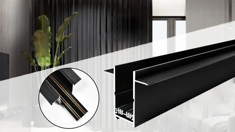 Recessed Hidden Ceiling Aluminum 1m 1.5m 2m 3m 4 Wires Commercial Rails ...