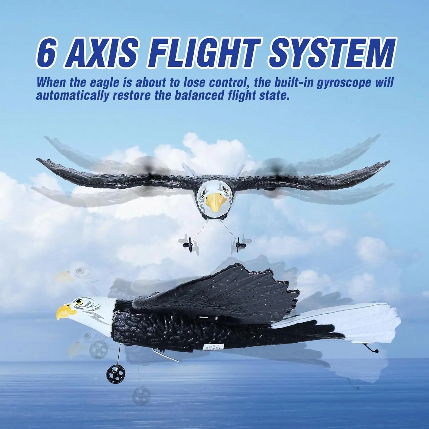 Beginners Boys Kids Remote Control Eagle Airplane Toys,Aircraft 2.4ghz ...