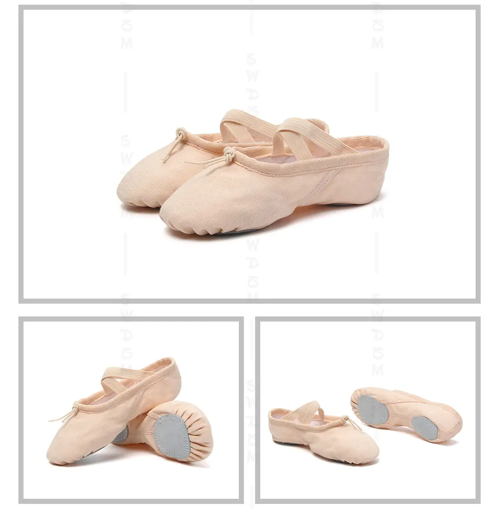 Girls Ballet Shoes Gold Silver Soft Sole Ballet Dance Slippers Children ...