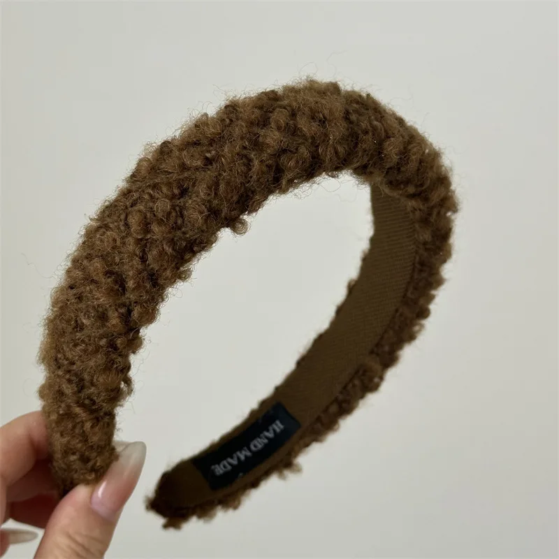 European and American Wide Wool Edge Headband Simple Cross Knotted ...