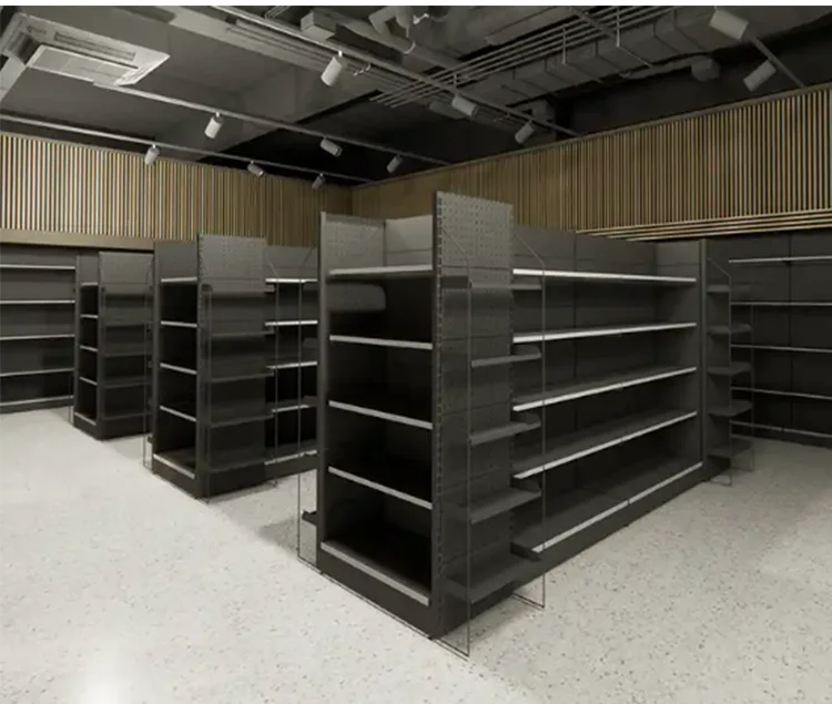 Custom Shop Shelves Supermarket Wooden Display Rack Gondola Shelving ...