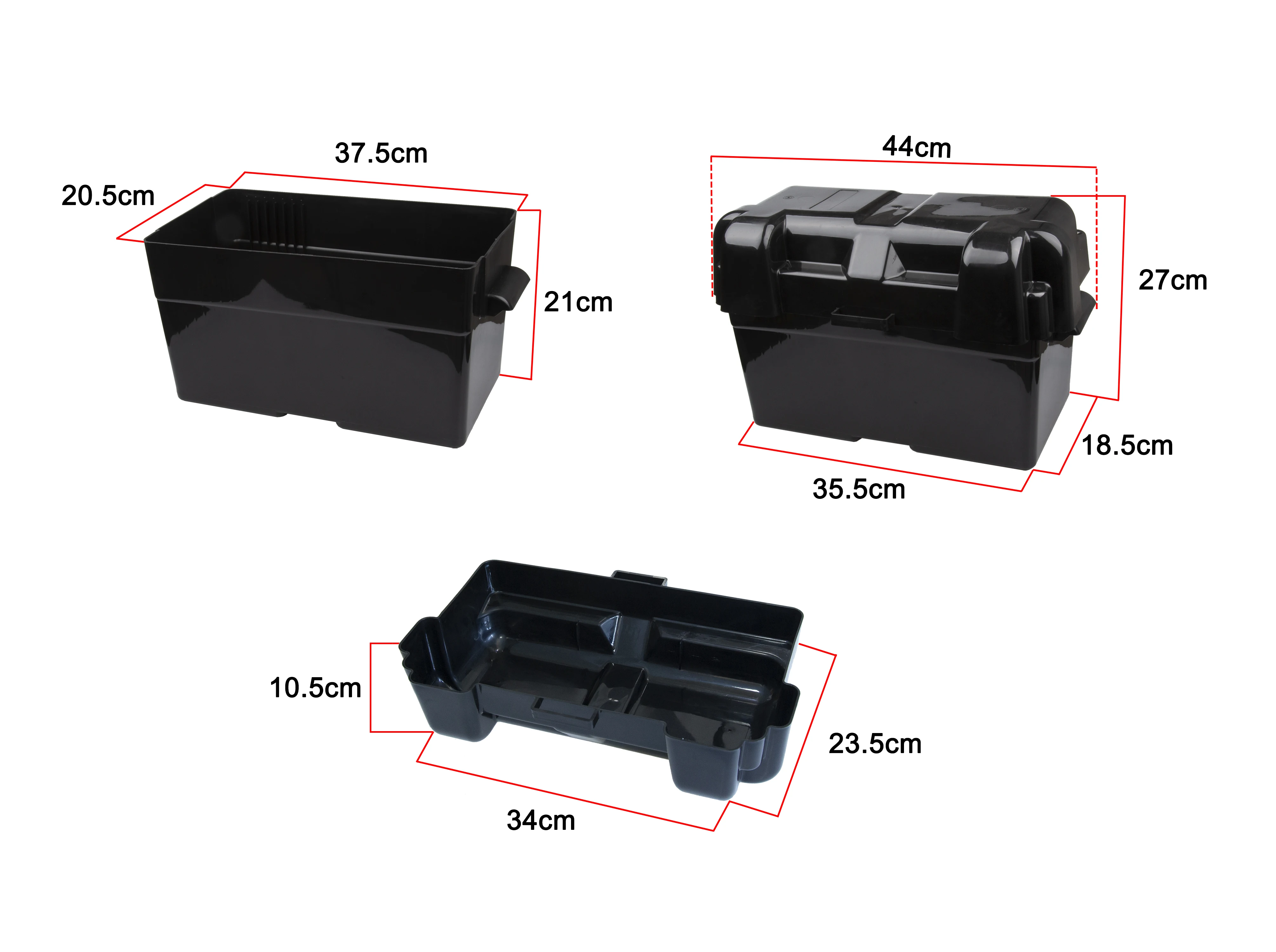 Outdoor Plastic Waterproof 12v Battery Box Camping Adventure Battery ...
