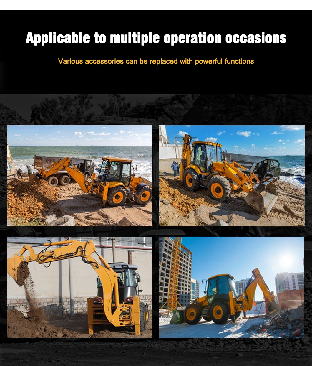 New Tractor Front End Loader Mini Compact Wheel Loader Backhoe ...