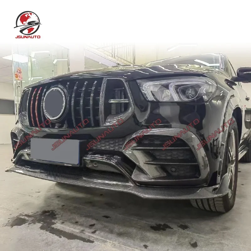 Car Bumper For Mercedes Gle53 167 Facelift B Style Carbon Fiber Front ...