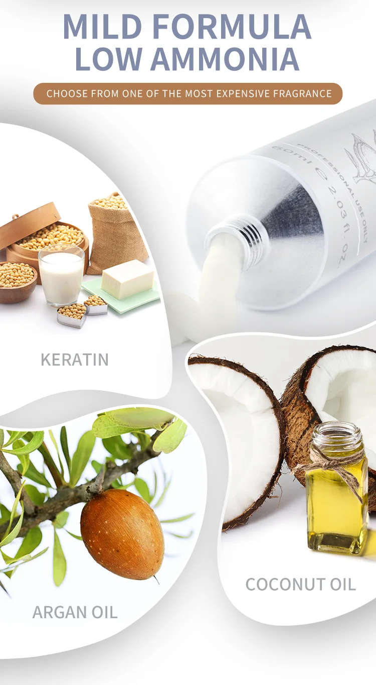 Professional Permanent Natural Hair Dyeing Color/dye No Ammonia 60ml ...