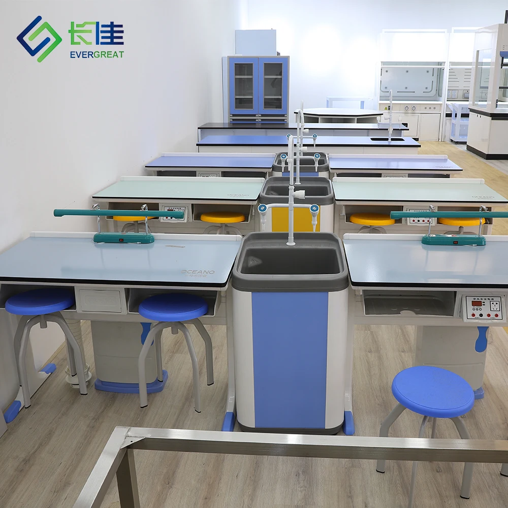 Hexagonal Lab Bench Physical Chemistry Biology Laboratory Table Primary Middle School Student ...
