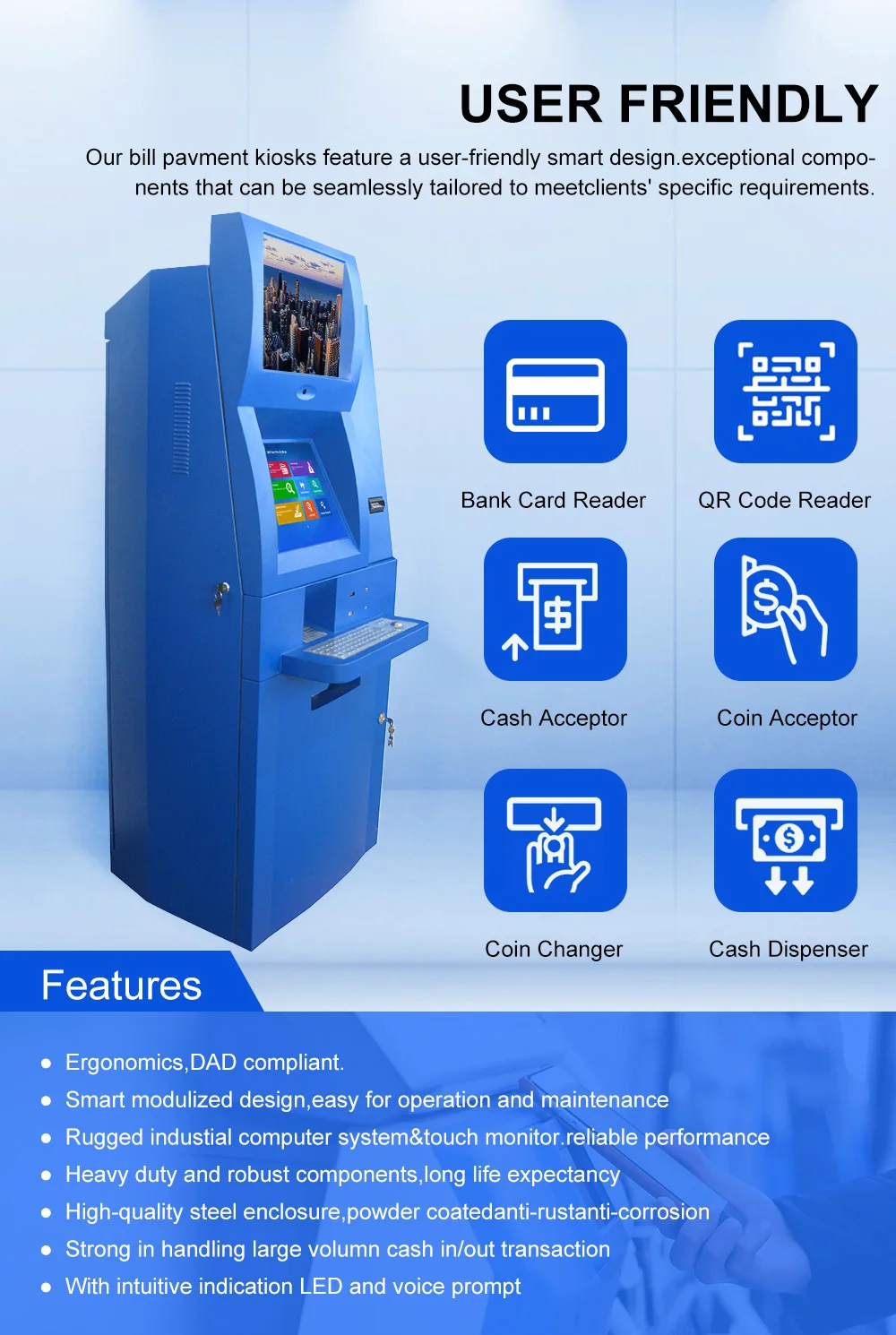 Hospital Self-Service Intelligent Terminal Kiosk Self Service Cash ...