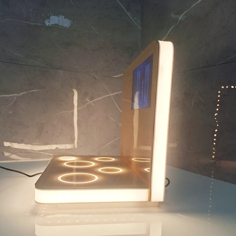 Custom Acrylic Display Rack with LCD Screen OEM Design Cosmetic Acrylic ...