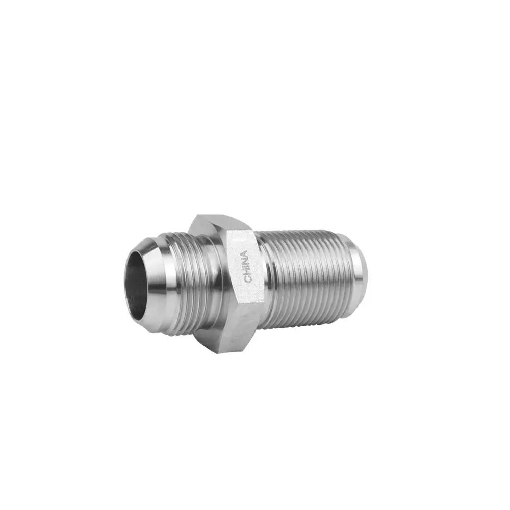 2700 JIC Bulkhead Straight Hydraulic Fittings Stainless Steel 45# Steel ...