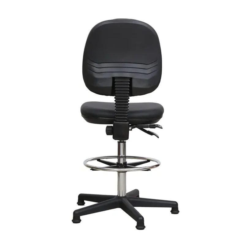 Ergonomic Standing Reception Desk Leather Drafting Chair Drafting Stool ...