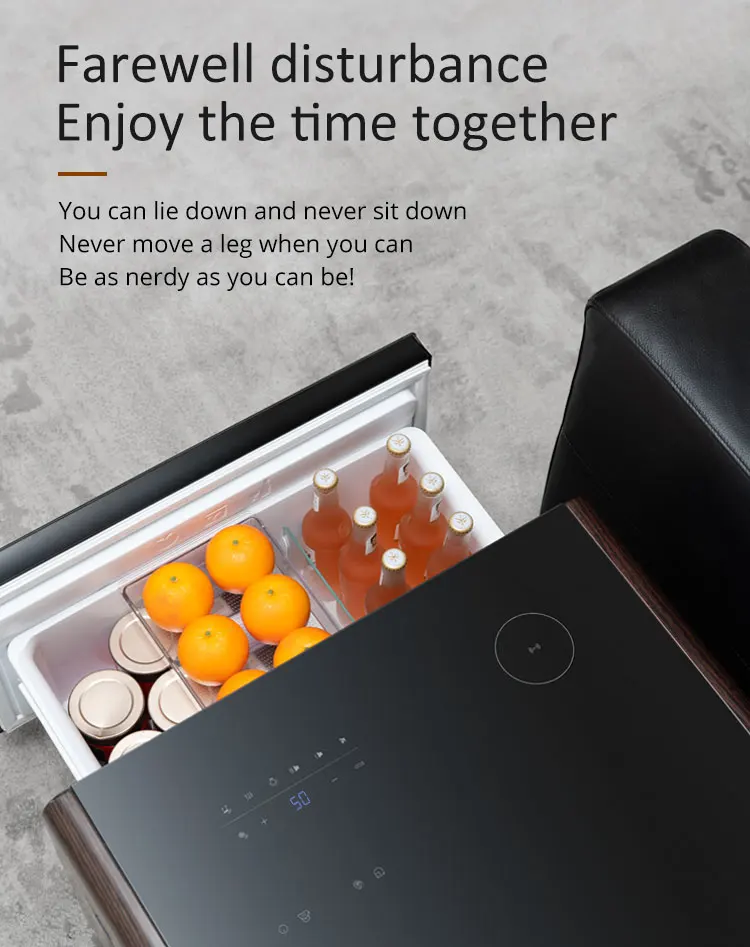 Multifunctional Bedside Table with Mini Refrigerator & Wireless ...