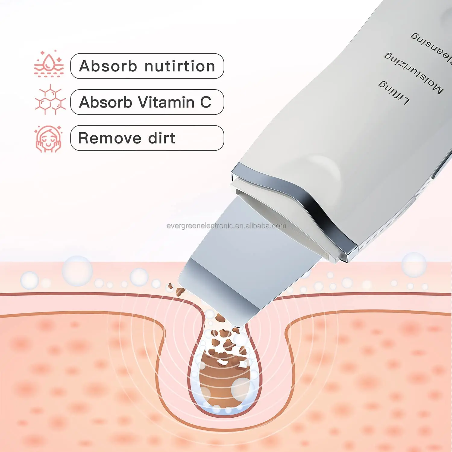 Hot Sale Portable Sonic High Quality Ultrasonic Scrubber For Facial ...