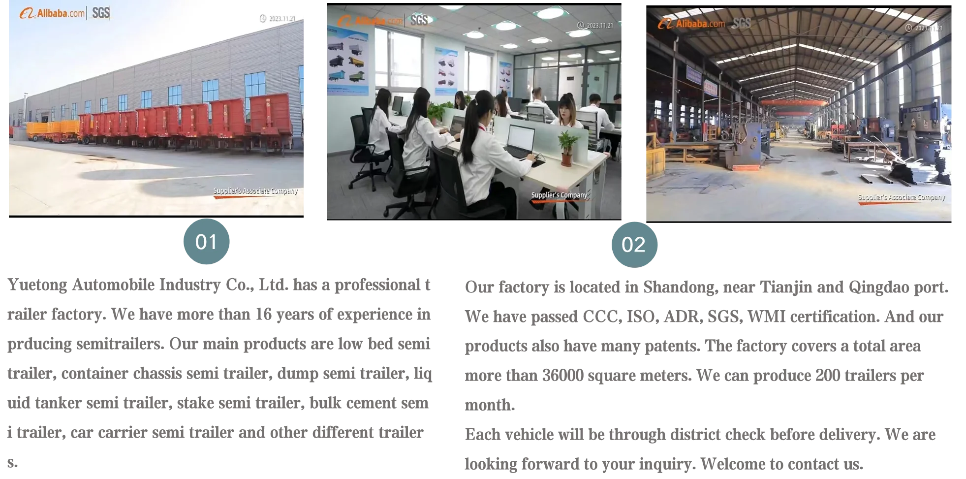 China Factory 2 Axles Hydraulic Cylinder Fully Welded Tipper Full Truck ...